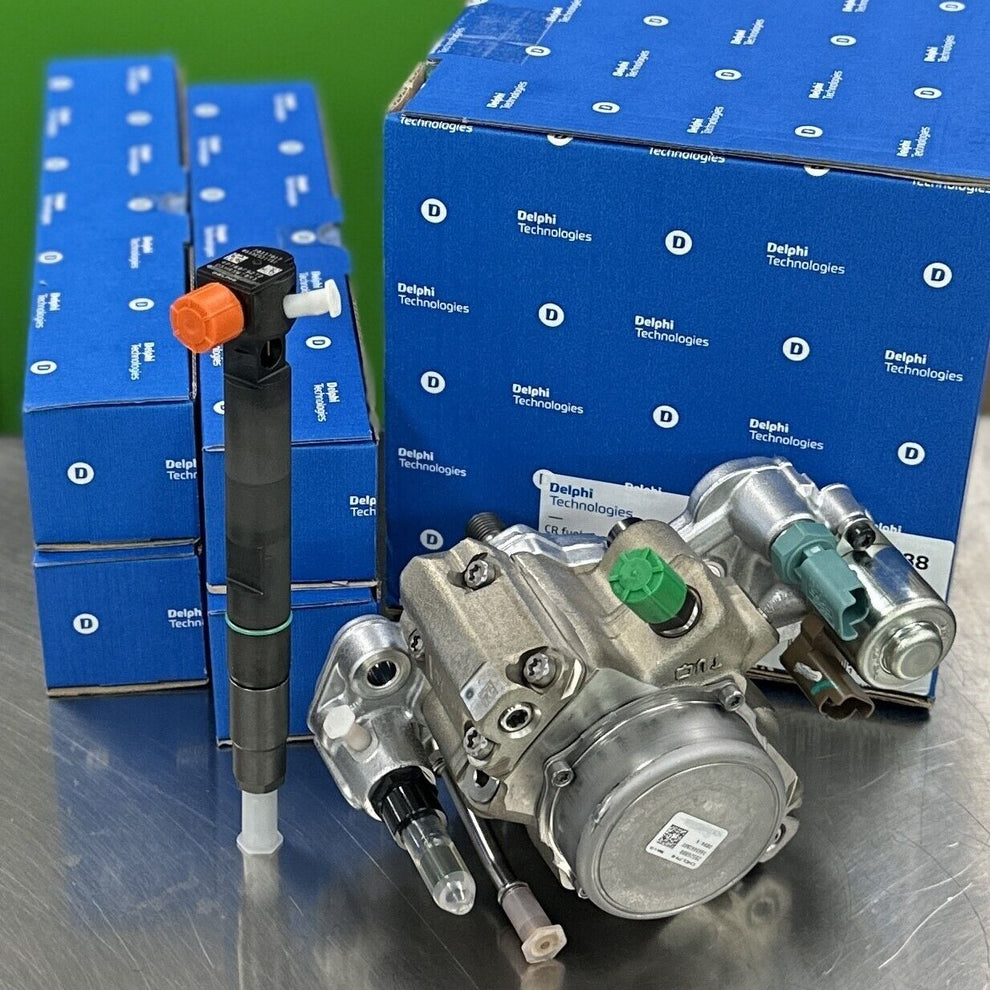 New Delphi Fuel Injection Pump And Injector Set Of 4 For Bobcat D18 D24 ...